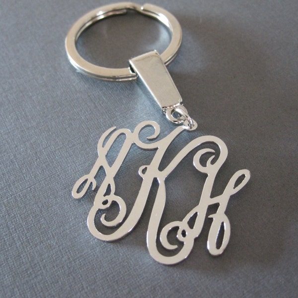 Monogram Keychain - Etsy