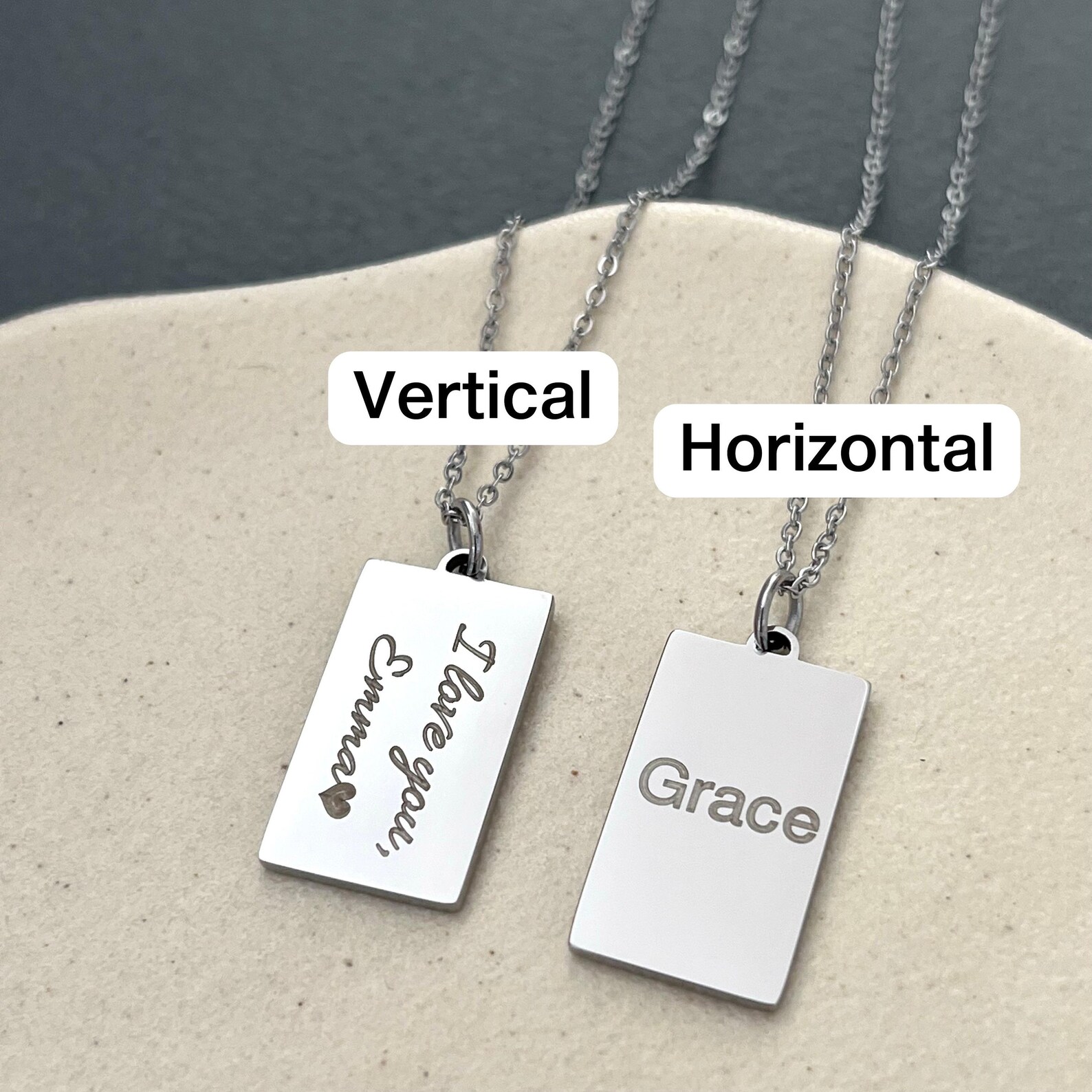 Personalized Engraved Chinese Name Tag Stainless Steel Necklace China ...