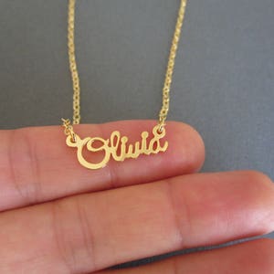 Personalized Mini Name Necklace in 4 Colors Custom Name - Etsy