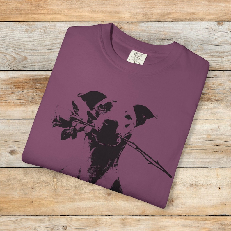 Pitbull Rose Shirt| Floral Dog Lover Tee, Pit Bull Mom Gift, Rescue Dog ...