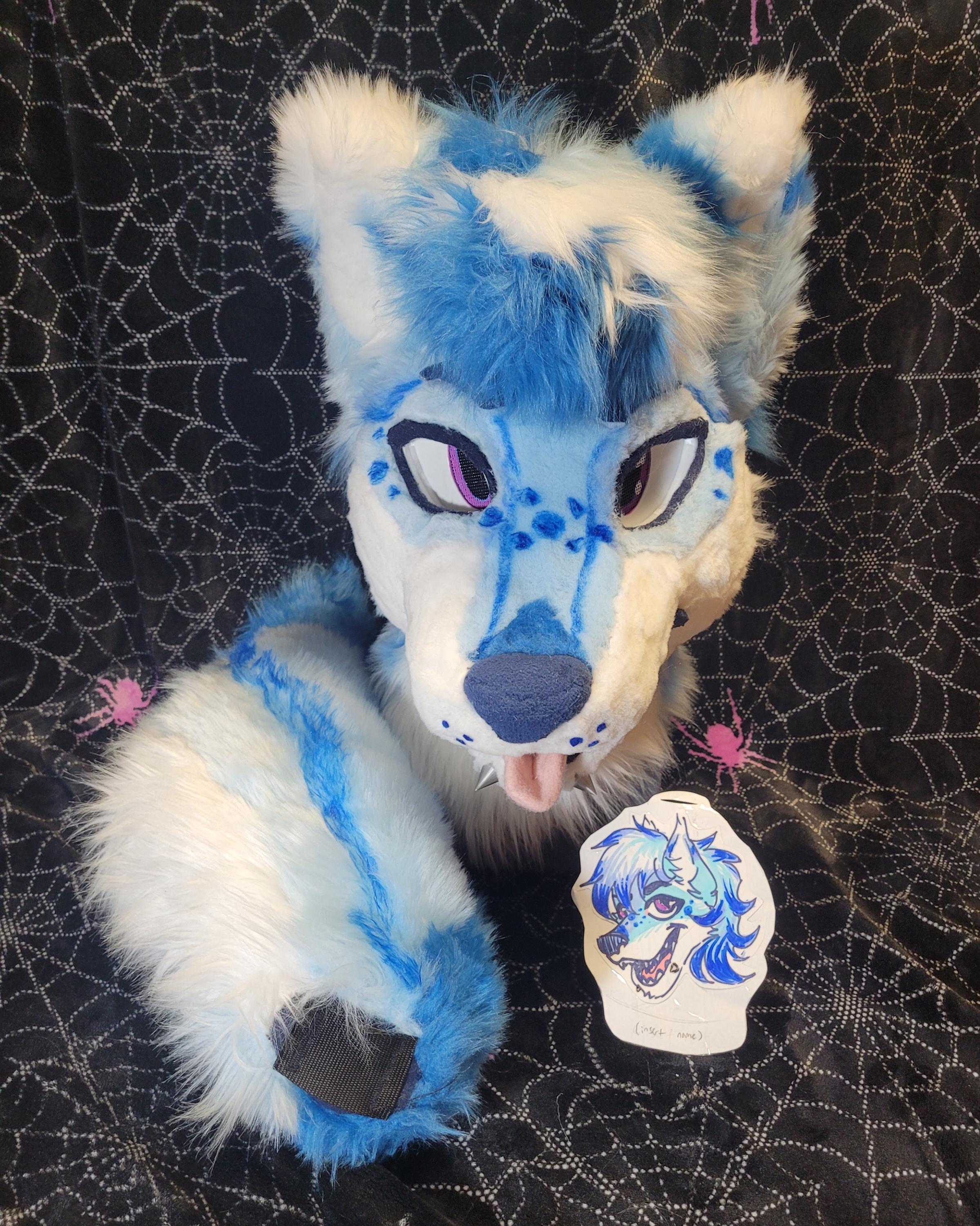ON HOLD Premade Blue Canine Fox Wolf Fursuit Partial - Etsy