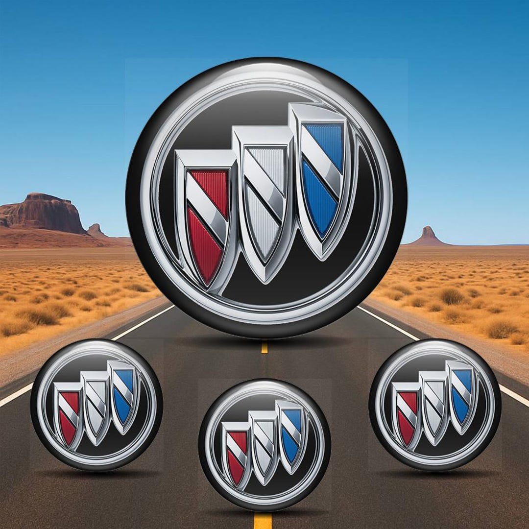 Set of 4 Buick Wheel Hub Cap Logo Decals Vinyl Stickers for Car Rims ...