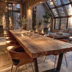 Handmade Solid Oak Dining Table – Custom Wooden Farmhouse Table - Etsy