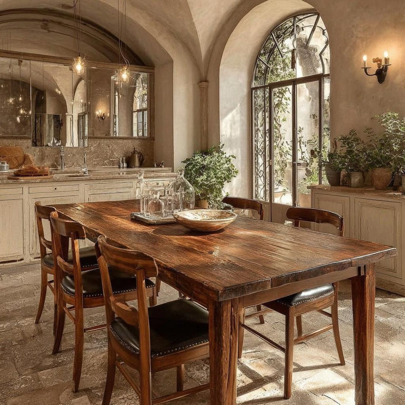 Handmade Solid Walnut Dining Table - Custom Wooden Table - Modern ...