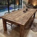 Handmade Walnut Dining Table - Solid Wood Kitchen Table - Rustic Modern ...