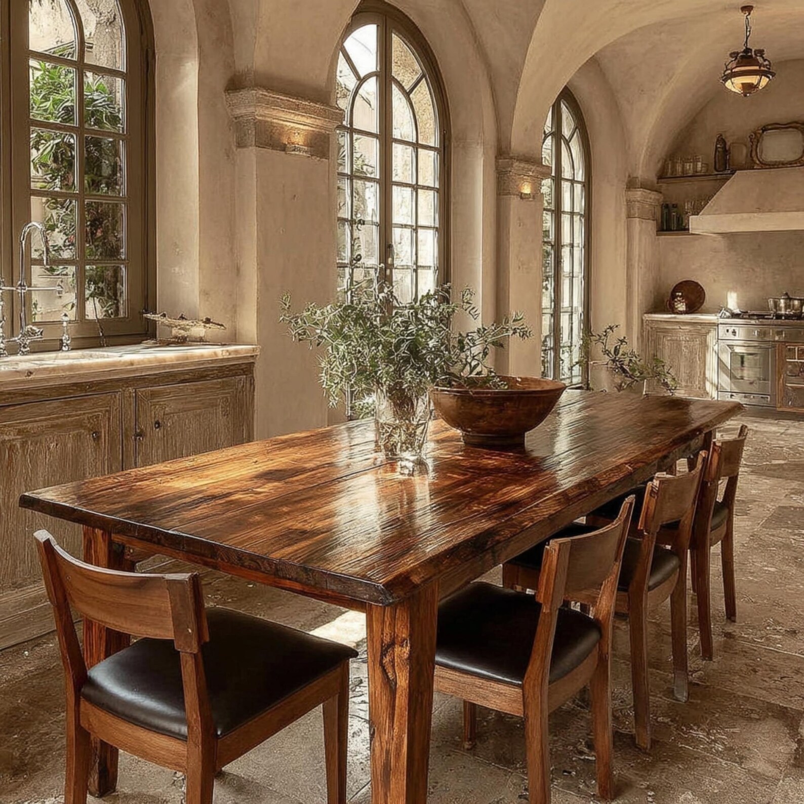 Handmade Solid Walnut Dining Table - Custom Wooden Table - Modern ...