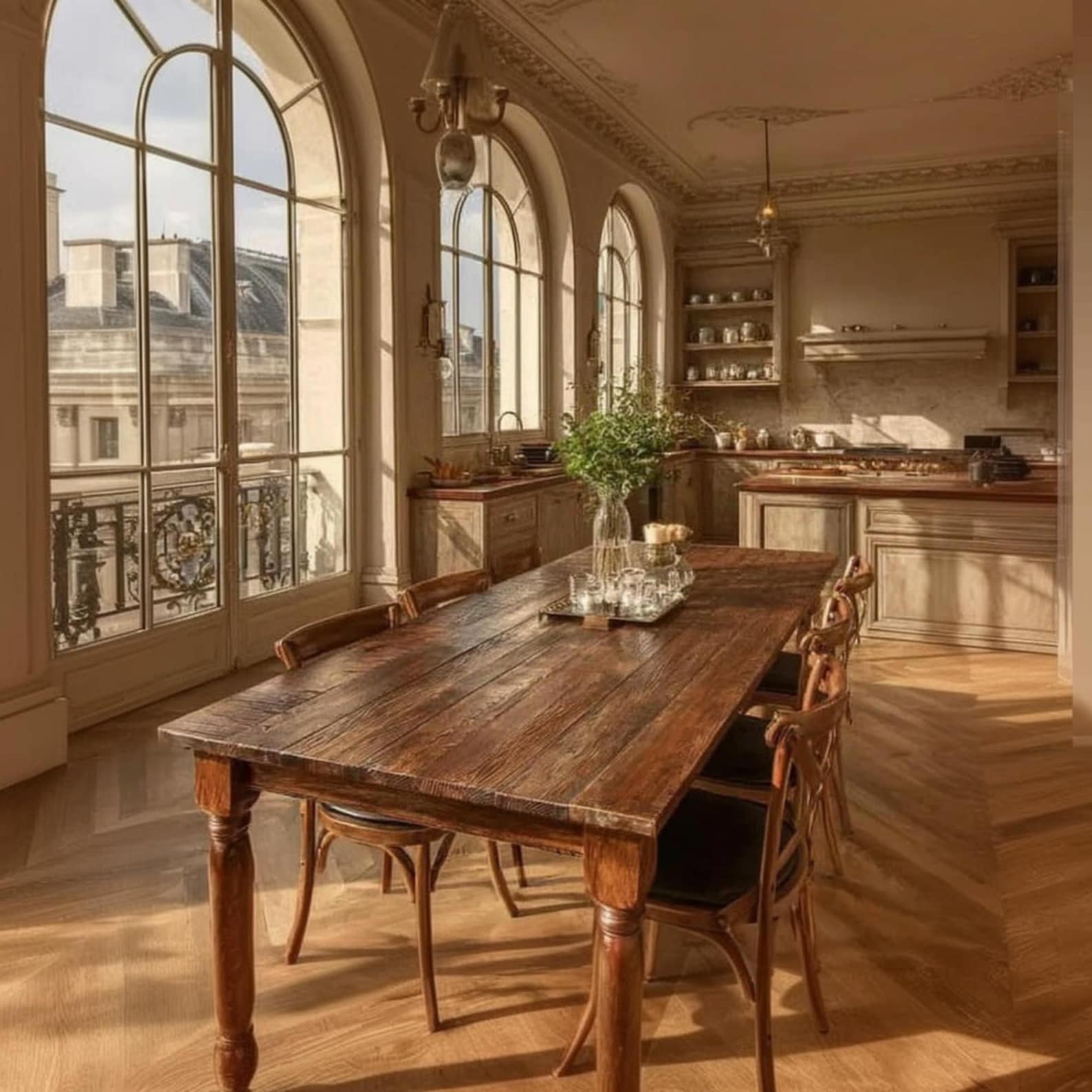 Handmade Solid Walnut Dining Table - Custom Wooden Table - Modern ...