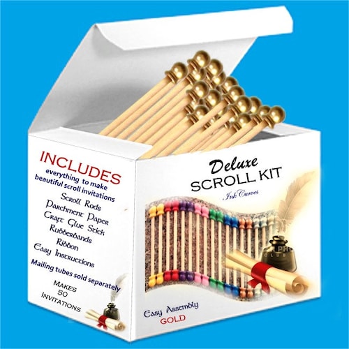 Scroll Invitation 100 Kit-with Mailing Tubes - Etsy