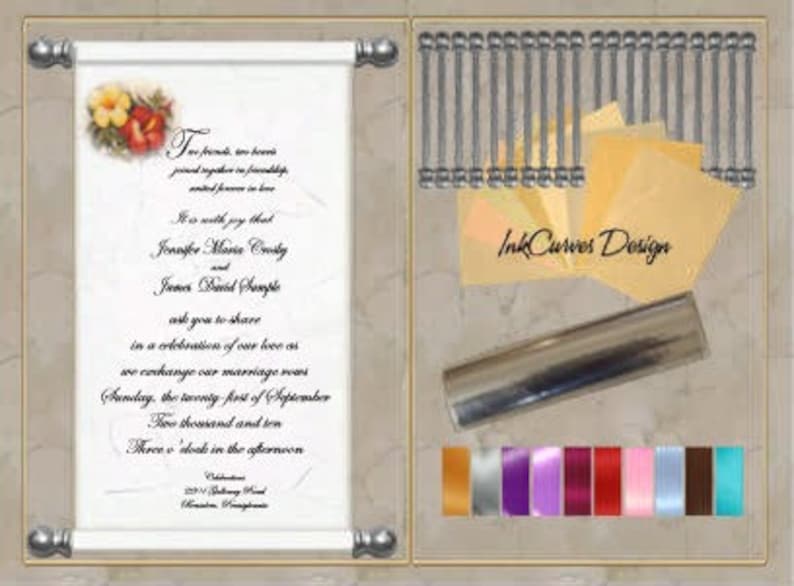 Scroll Invitation 100 Kit-with Mailing Tubes - Etsy
