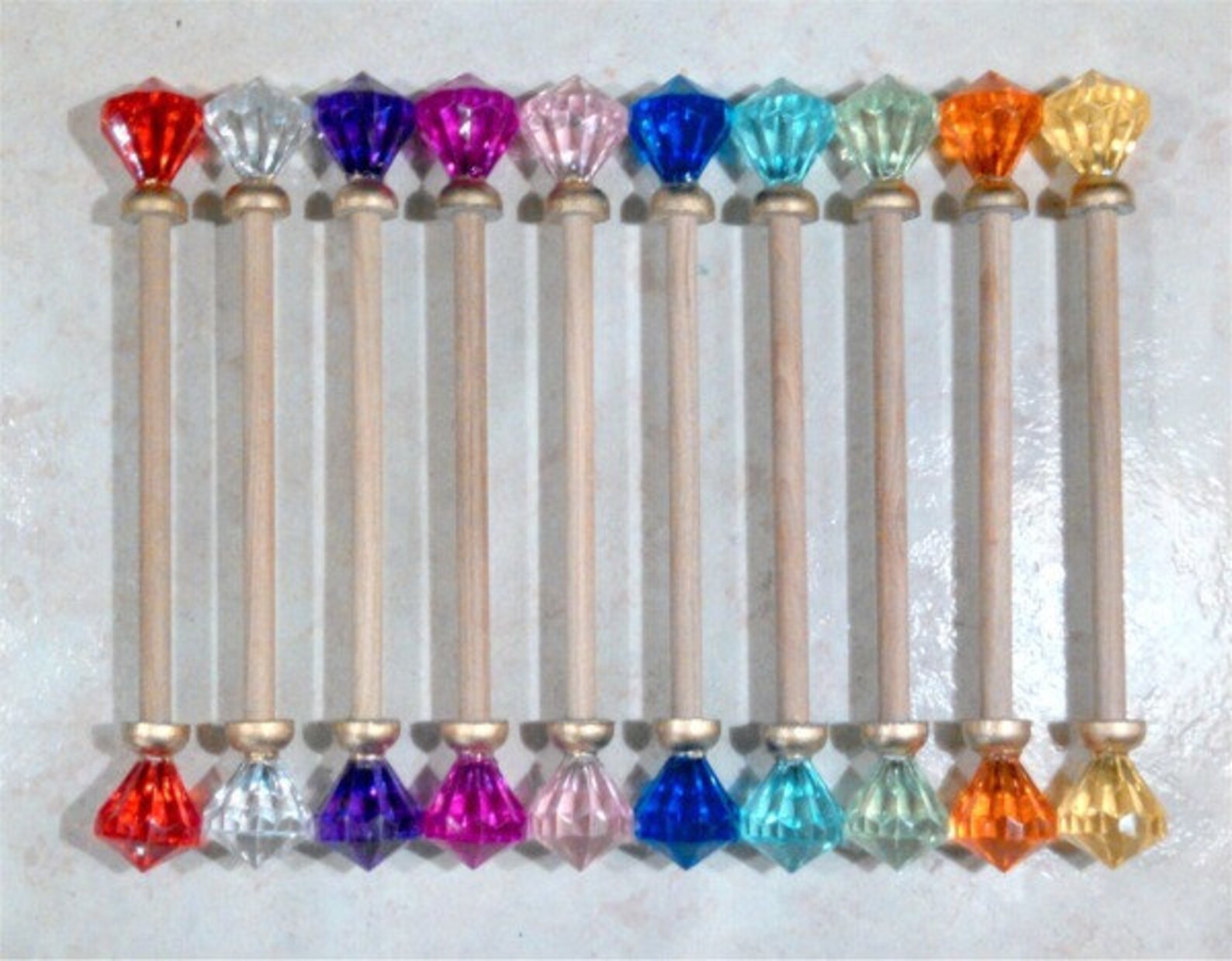 25 Sets-pairs (50 Pieces) Diamond Scroll Finials Rods - Etsy