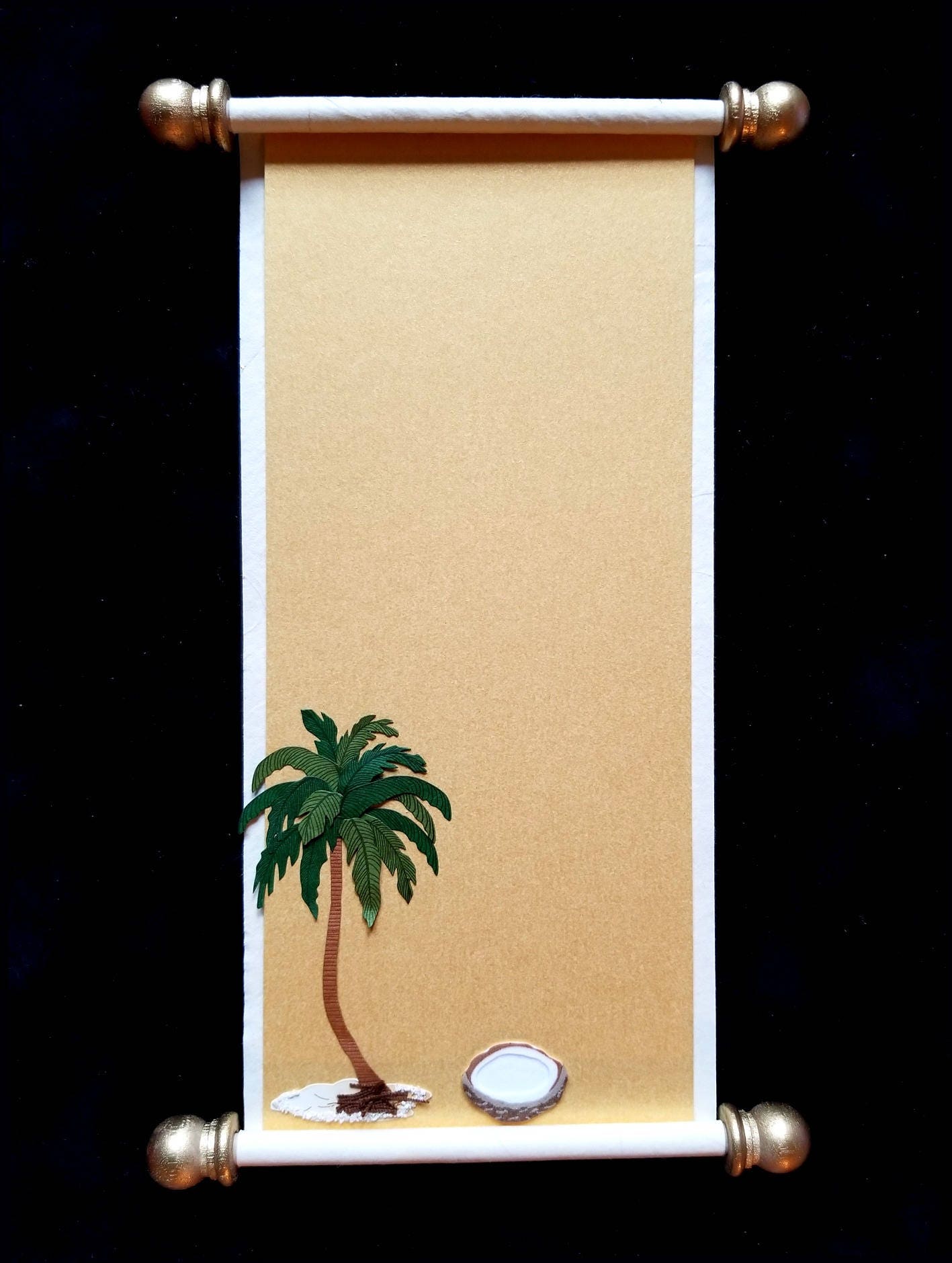 10 Palm Tree Menu Scroll Cards - Etsy