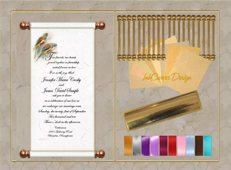 Scroll Invitation 100 Kit-with Mailing Tubes - Etsy