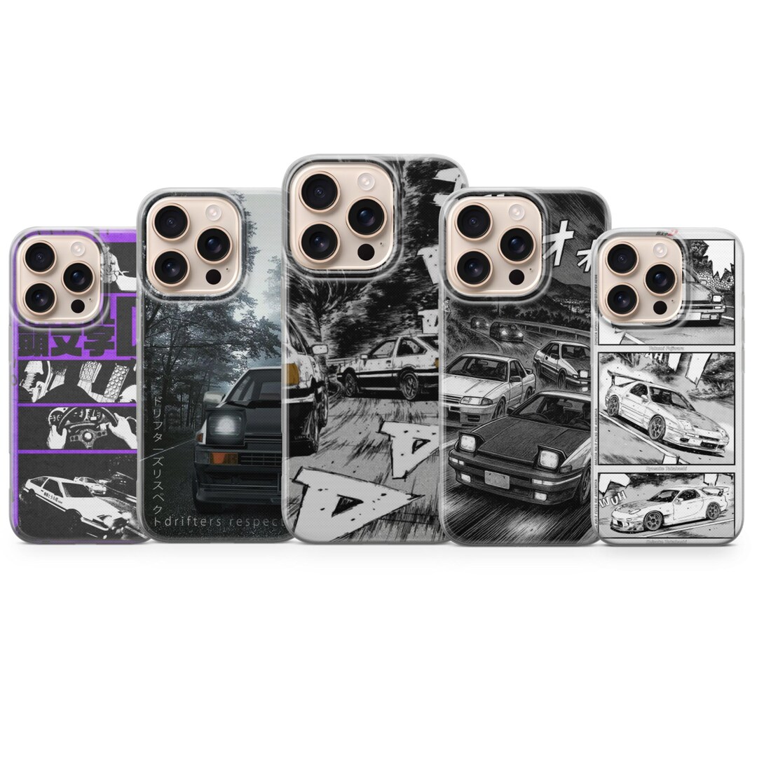 Initial D Phone Case – JDM Racing Anime Cover for iPhone 17 Air 16e 15 ...