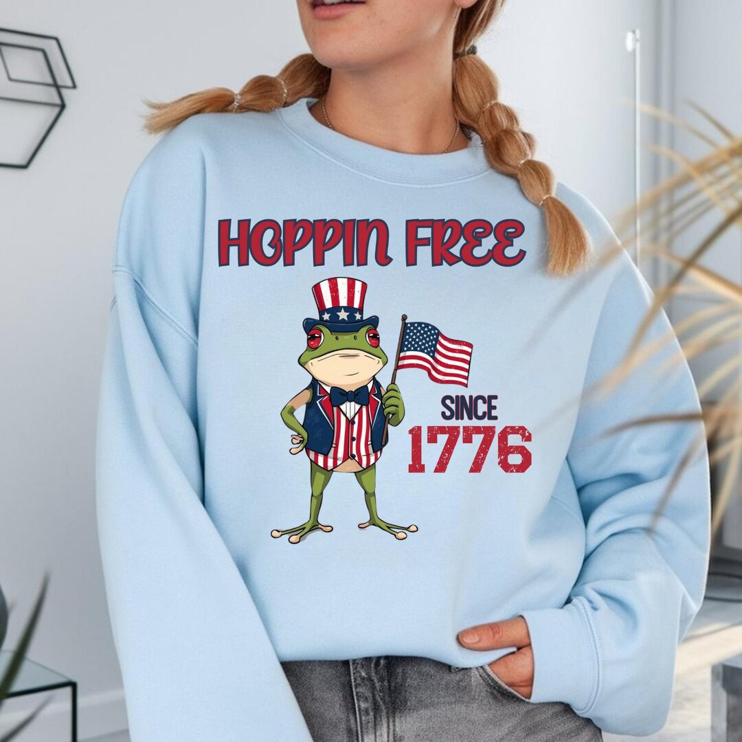 Funny Frog PNG | Hoppin Free Since 1776 | 250th Anniversary Shirt I ...