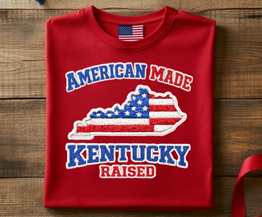 American Made Kentucky Raised PNG | Patriotic Ky Shirt Design | Red ...
