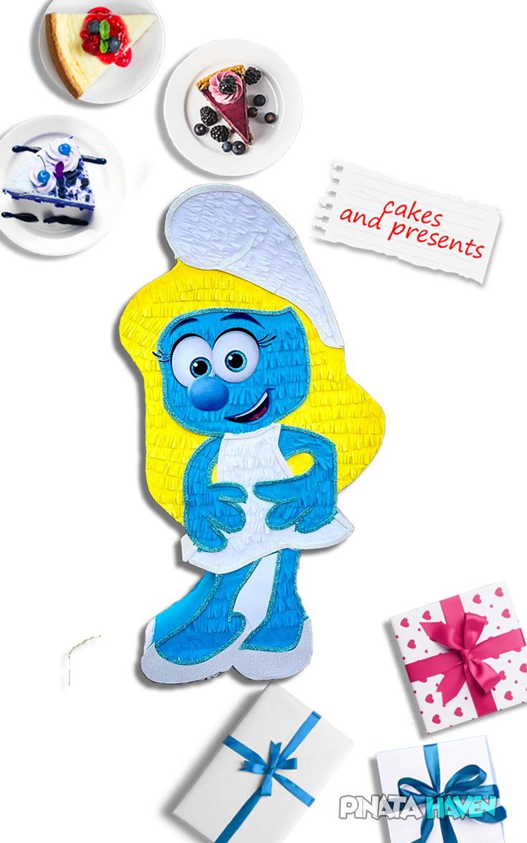 Smurf Princess Pinata Birthday Party - Etsy