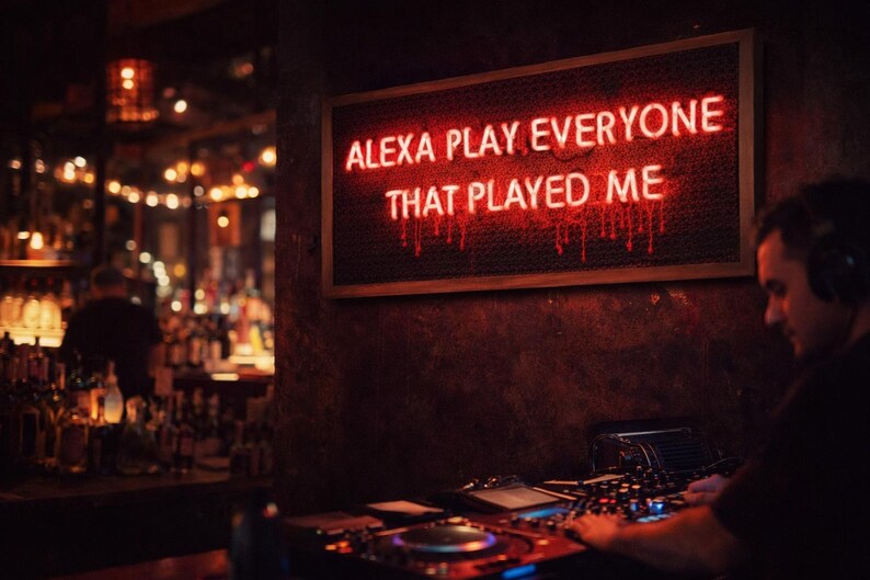 Alexa Play Everyone That Played Me Wall Art | Neon Quote Canvas | Funny ...