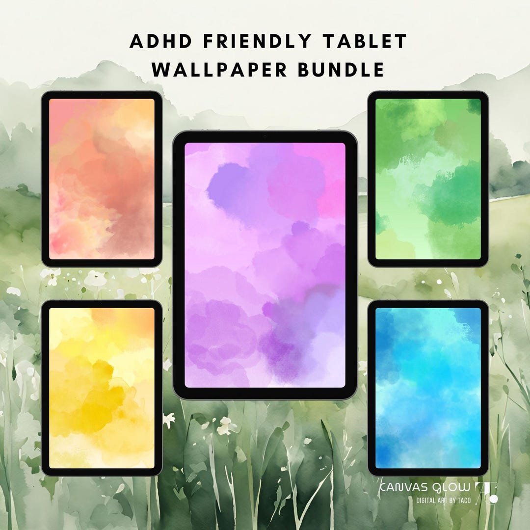 Calming iPad Tablet Wallpaper Bundle| ADHD Friendly | Low Stimulation ...