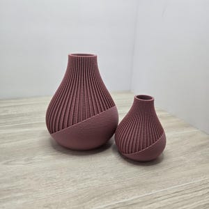 3D Printed Dual Texture Modern Vase - Etsy
