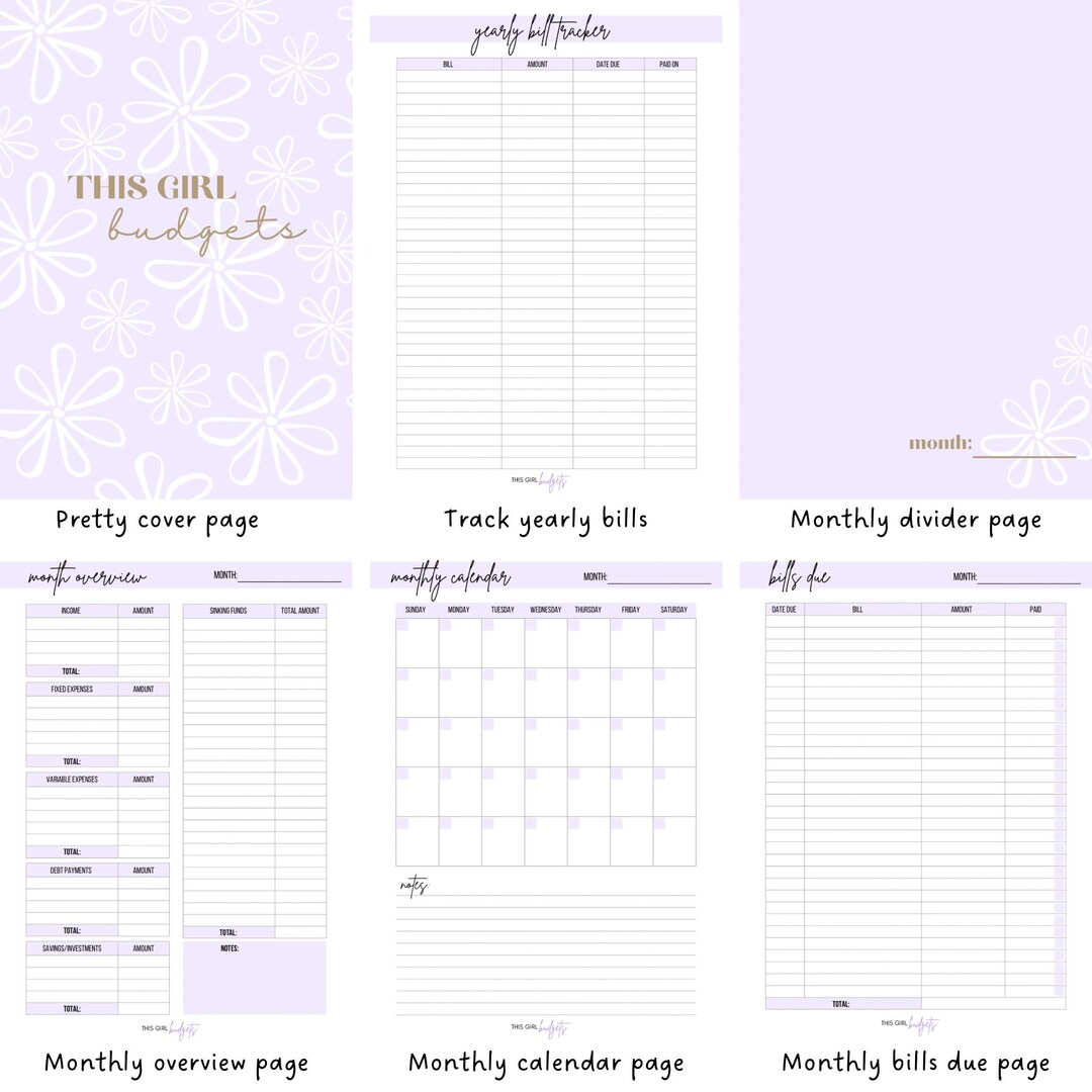 Classic Happy Planner Size Digital Budgeting Sheets - Etsy