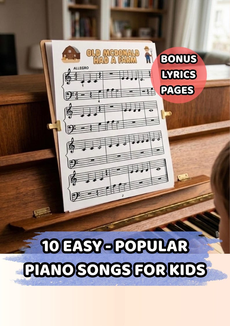 10 canzoni facili per pianoforte per bambini / Spartiti per ...