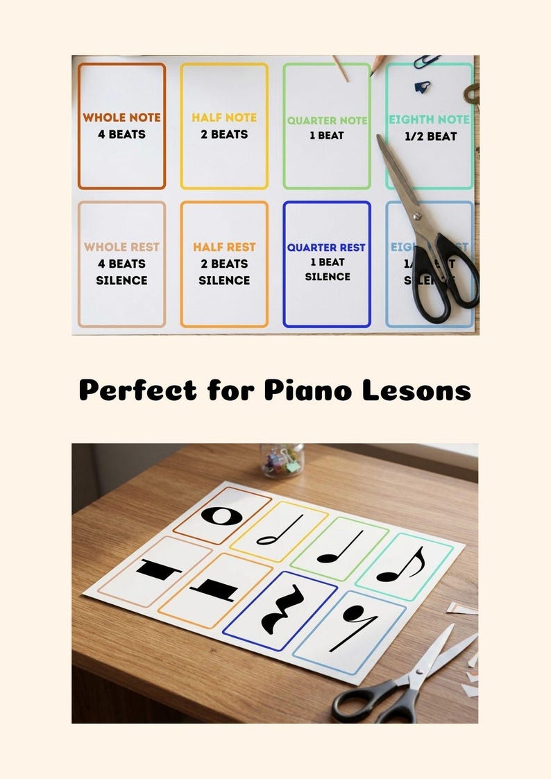 Music Theory Memory Game Printable | Notes, Note Values, Dynamics ...
