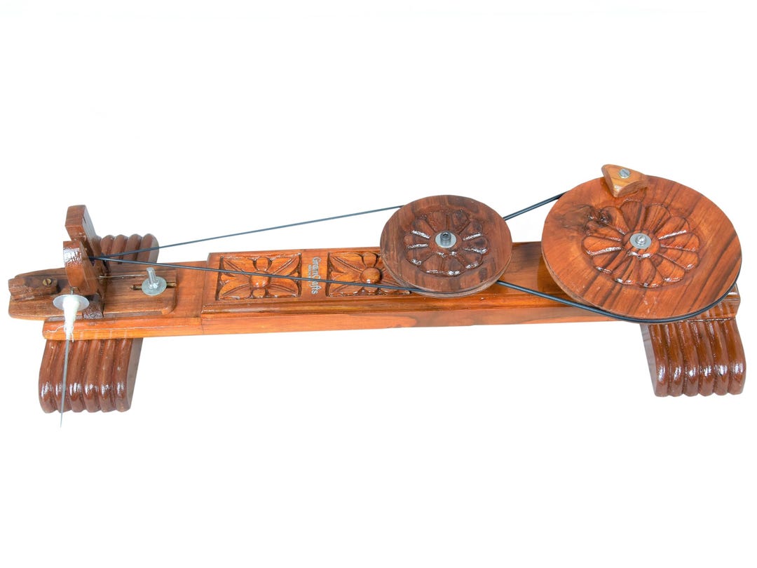 Kisan Charkha Deluxe Spinning Wheel. Beautiful Charkha Wheel ...