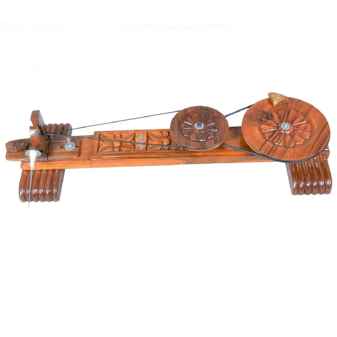 Buy Kisan Charkha Deluxe Spinning Wheel Hand Crafted in India. Online ...