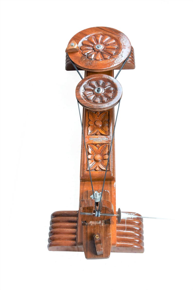 Buy Kisan Charkha Deluxe Spinning Wheel Hand Crafted in India. Online ...