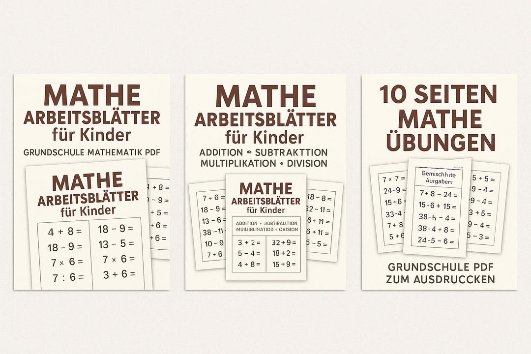 German Math Worksheets for Kids | Elementary School Mathematics PDF ...