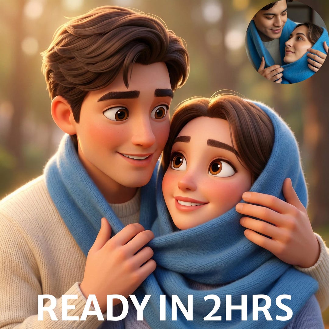 Turn Photos Into Pixar Cartoons! Personalized 3D Family Portrait Gift ...