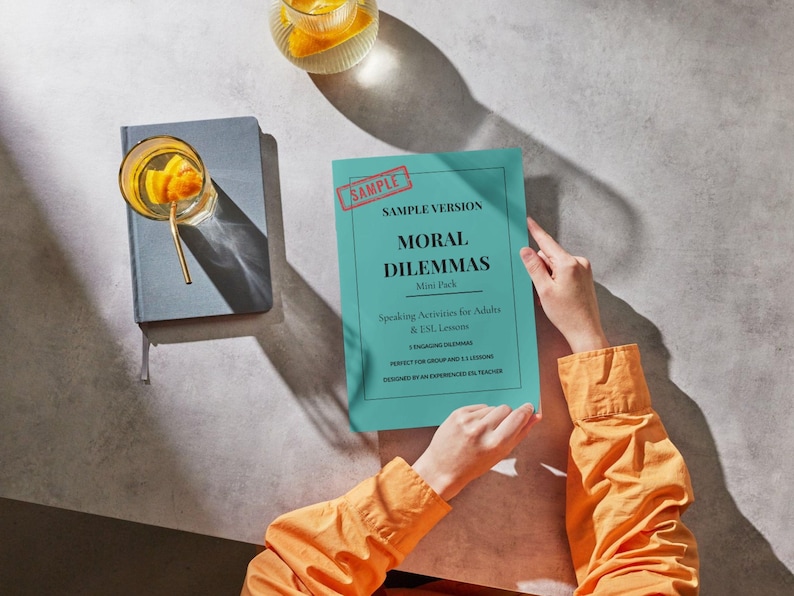 SAMPLE VERSION – Moral Dilemmas for Adult ESL | Speaking Activities B1 ...