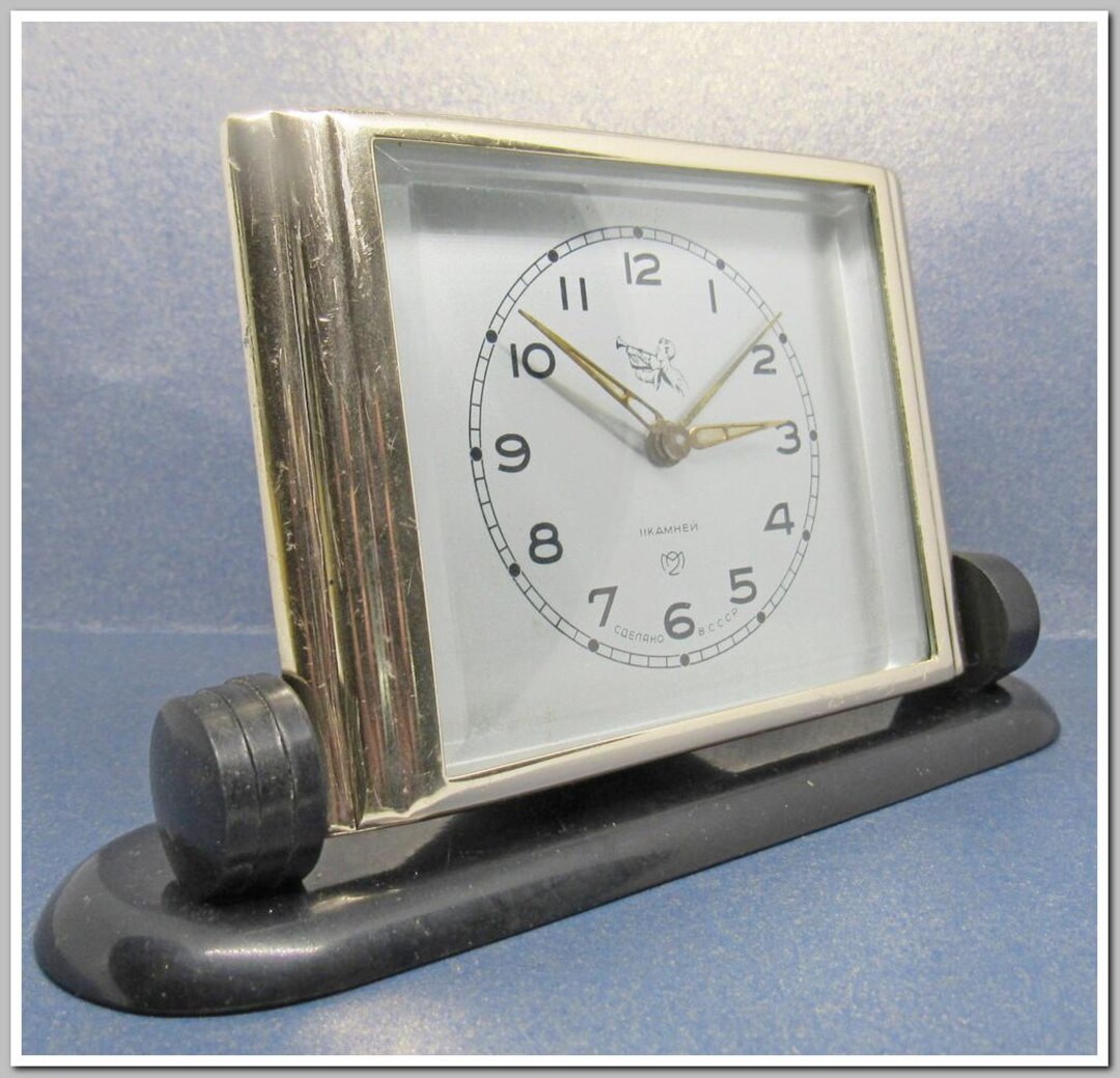 1962 Vintage Alarm Clock Pioneer, Working Soviet Mechanical Clock Slava ...