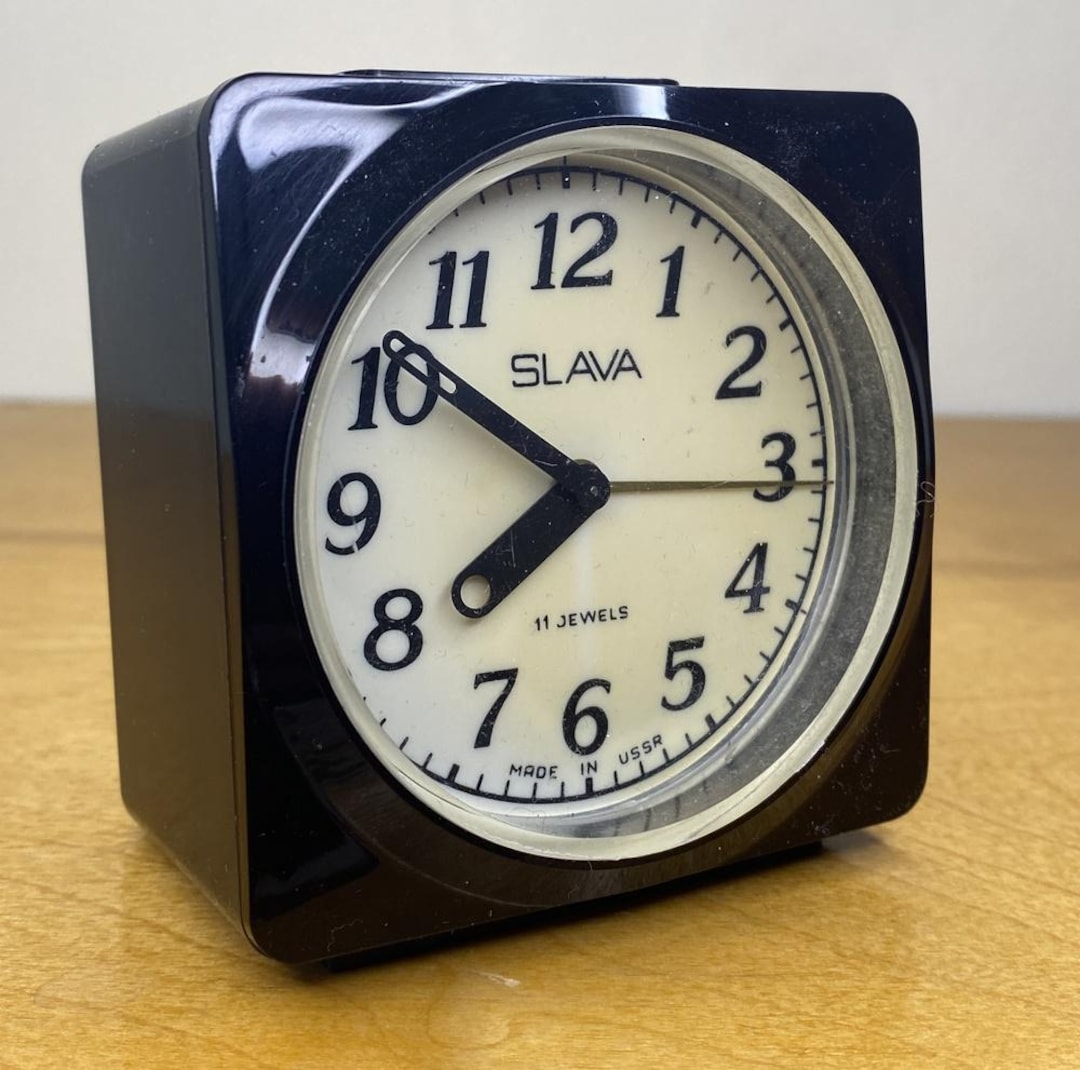 Vintage 1980 Soviet Slava Alarm Clock | Ussr-made, Mechanism 5671 With ...
