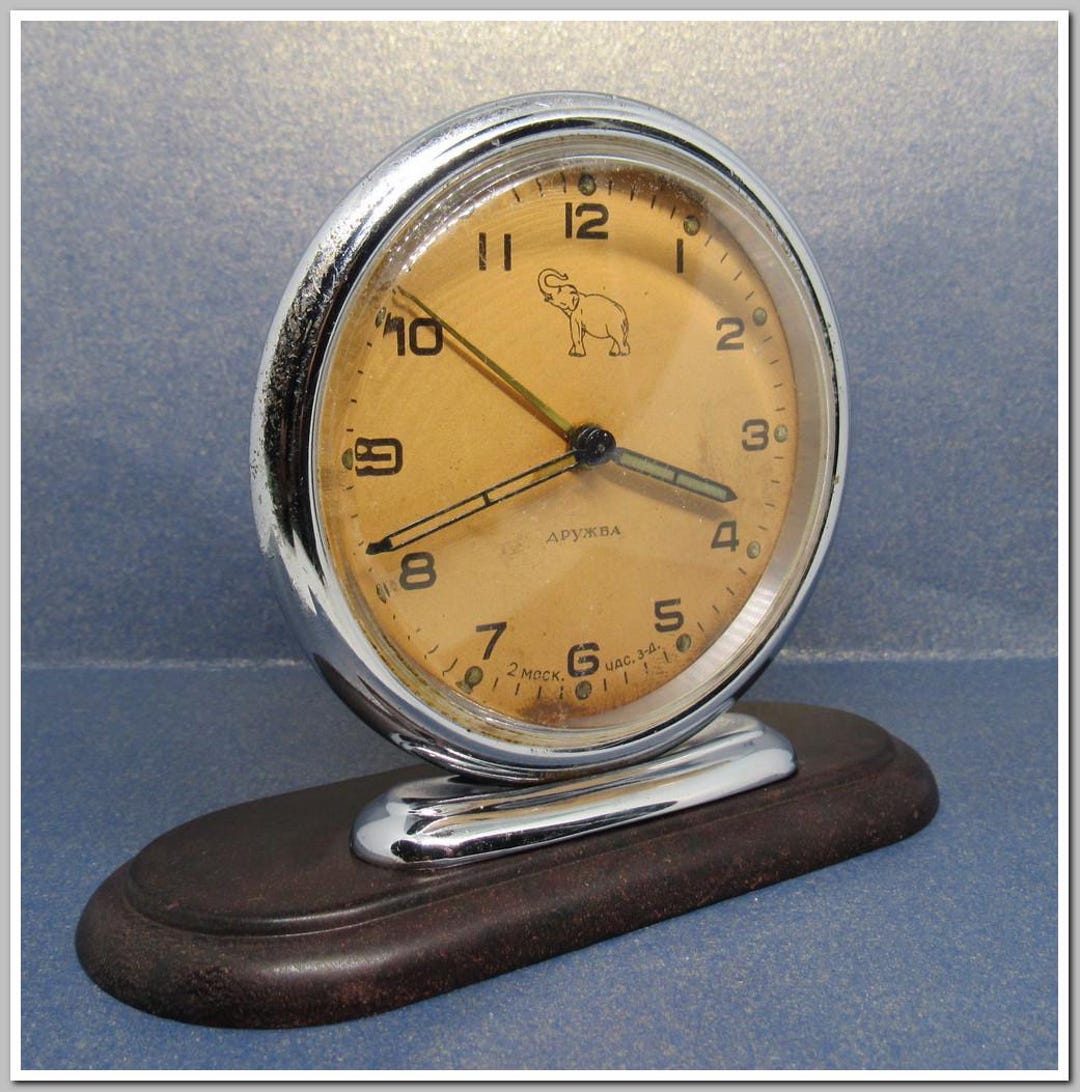 Soviet Alarm Clock by Slava Friendship, Rare USSR 1960 Desk Clock ...