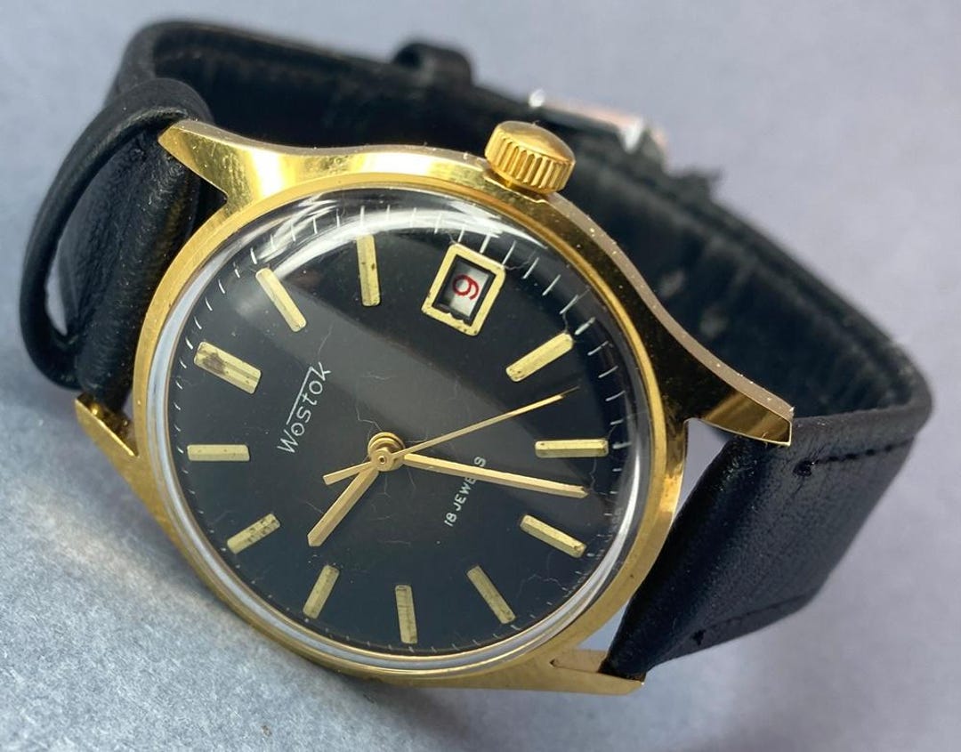Vintage 1980 Soviet Vostok Mechanical Watch USSR | "asphalt" Grey Dial ...