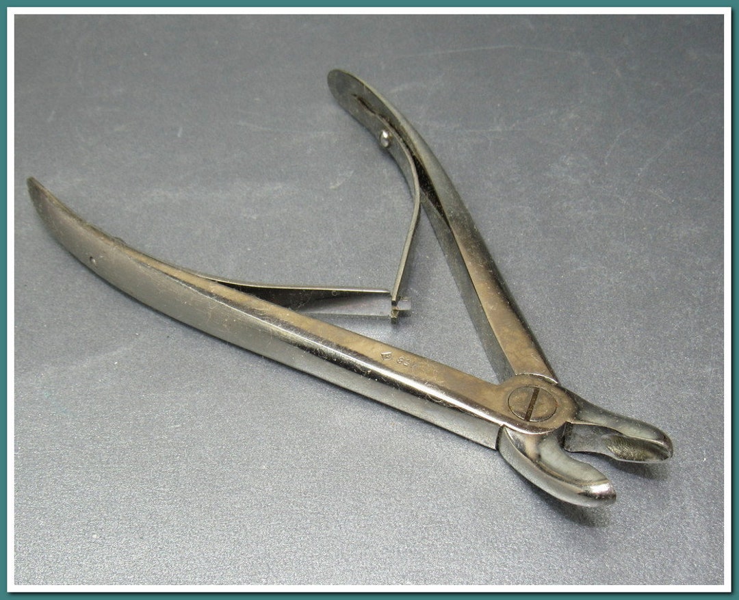 Vintage Medical Instrument Tool Surgical~bone Rongeurs With Round Jaws ...