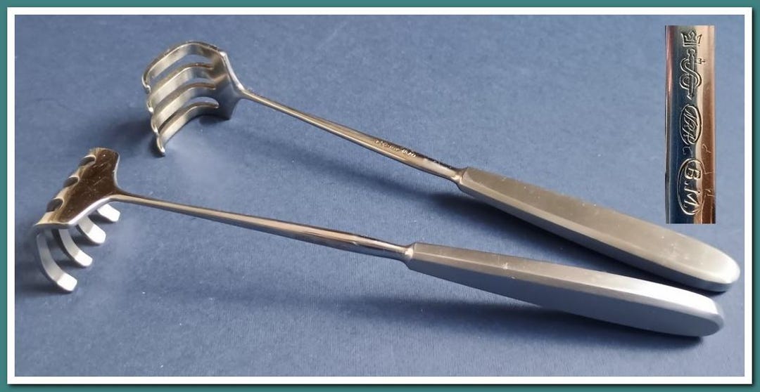 Vintage Aesculap Surgical Rake Retractors – Set of 2– Medical ...
