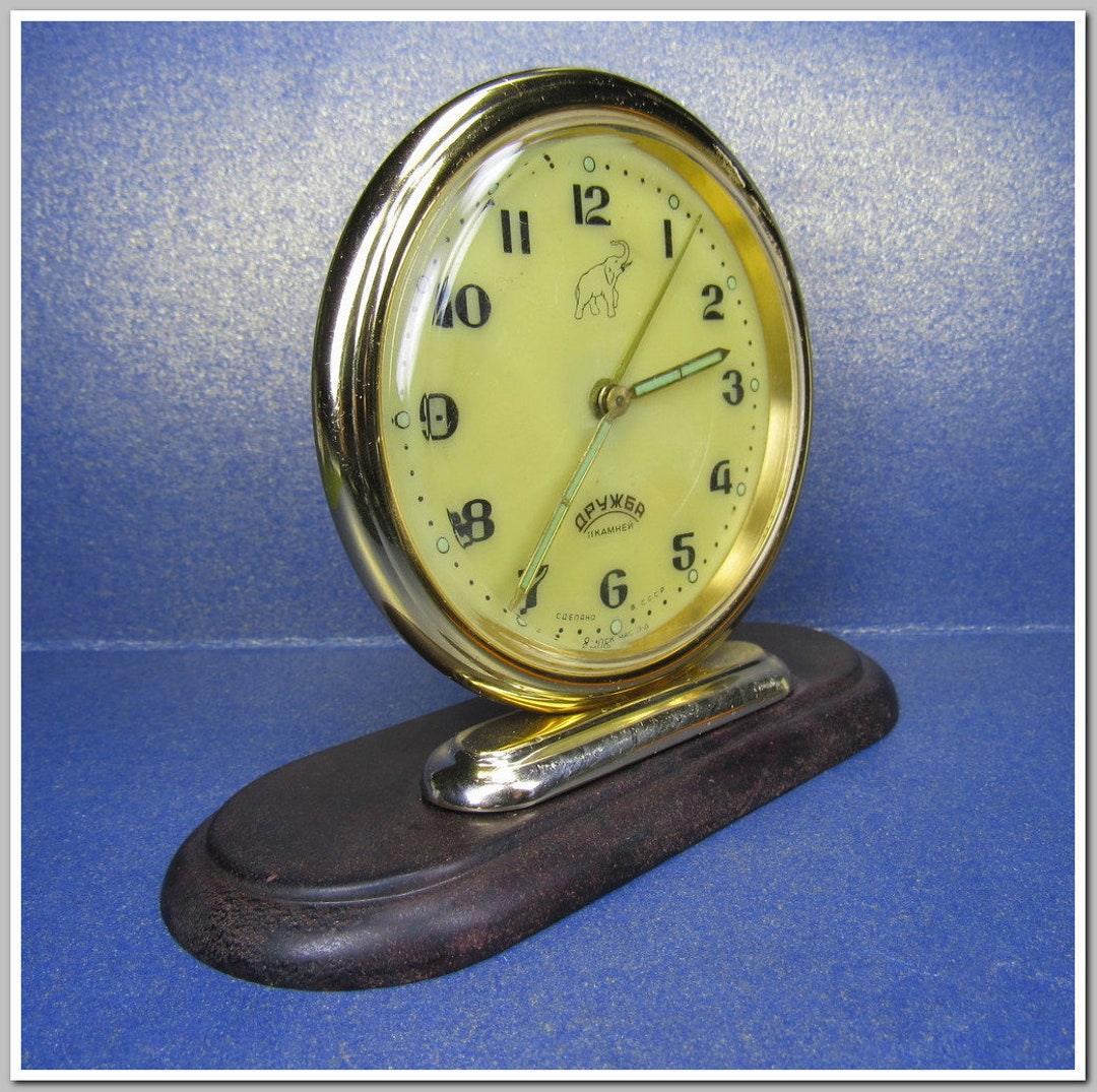 Soviet Alarm Clock, Russian Desk Clock, Slava 1964 Clock, Druzhba ...