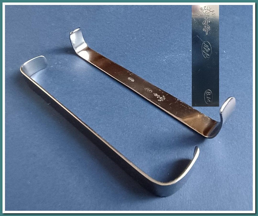 Vintage Aesculap Surgical Blade Retractors – Set of 2 – B.M. Marked ...