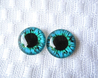 Glass eyes for dolls sculpture and crafts 14mm cabochons | Etsy