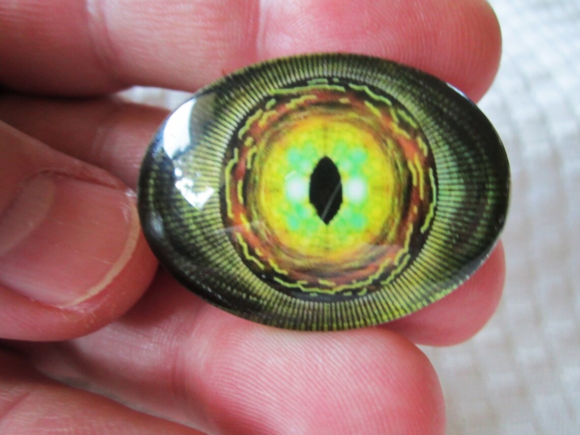 Glass Eye-raptor Eye-dragon Eye-30x40mm Cabochon-oval - Etsy