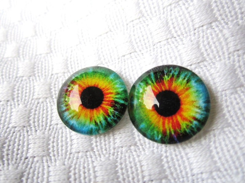 16mm glass eye cabochons for jewelry making craft supplies | Etsy