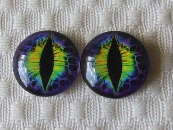 Glass dragon eyes for jewelry making or art sculptures 20mm | Etsy