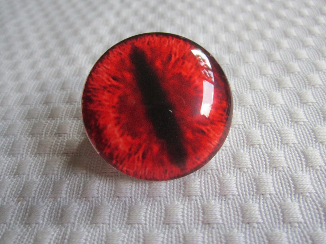 Red Glass Eye, 40mm Cabochon, Red Dragon Eye, Big Large Glass Eye - Etsy