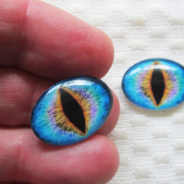 Oval Glass Dragon Eyes - Etsy