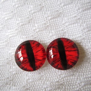 Red Dragon Eyes for Jewelry Making or Crafts 14mm Glass Cabochons - Etsy