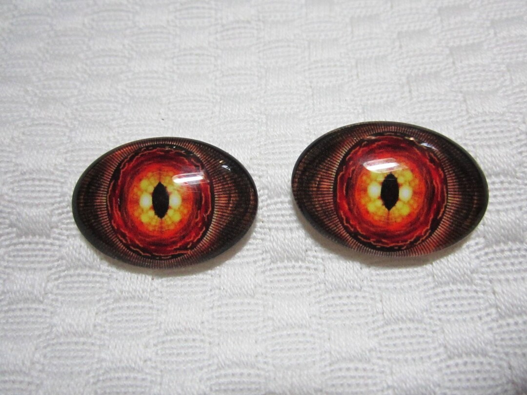 Oval Glass Eyes,raptor Eyes,dragon Eyes,18x25mm,cabochon,small Oval ...