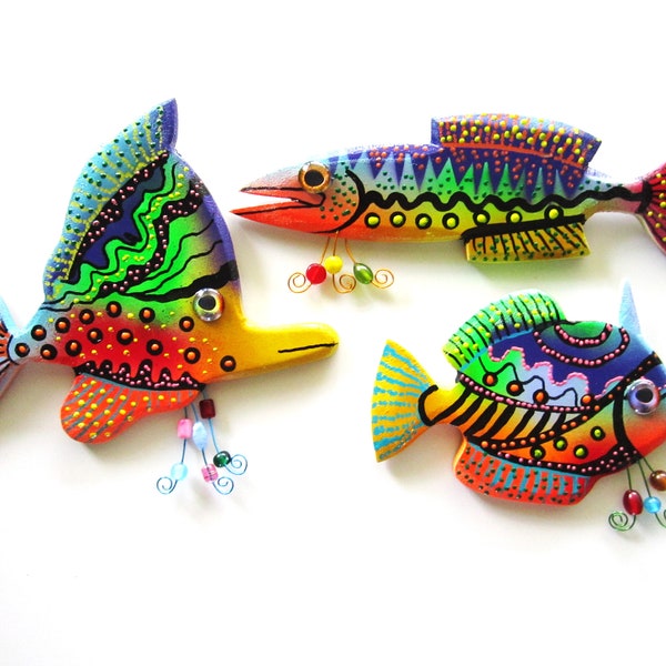 Colorful Fish Art - Etsy