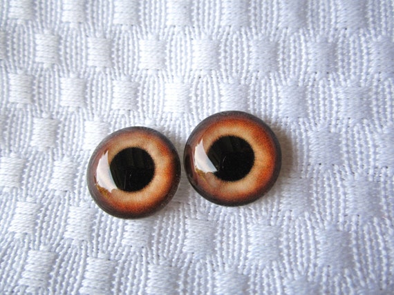 Glass eyes for dolls sculpture and crafts 14mm cabochons | Etsy